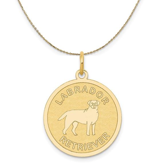 Black Bow Jewelry Co. | Jewelry | 4k Yellow Gold Etched Labrador ...
